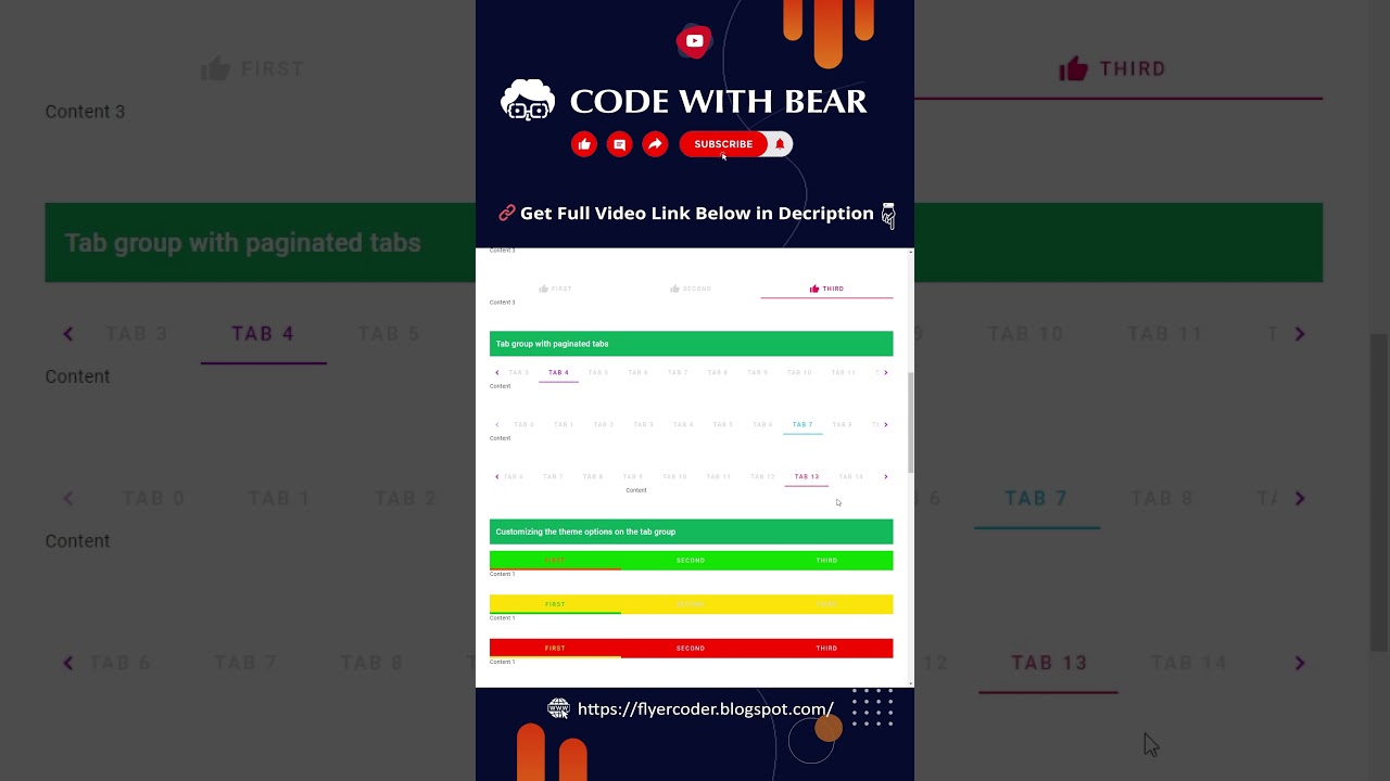Mat-Tab Customize | Angular 15 #shorts #short #shortvideo #youtubeshorts #youtube