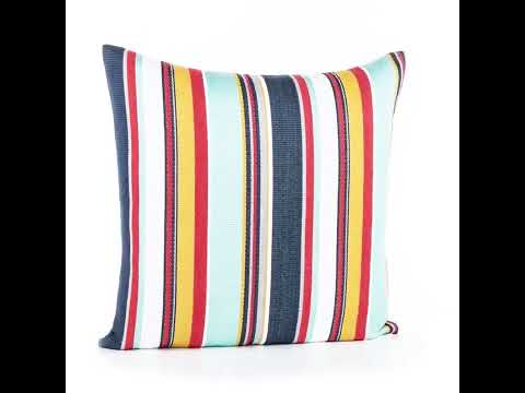 Elaine Smith 20" x 20" Sicily Stripe Sunbrella Outdoor Pillow