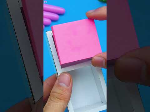DIY Miniature Cardboard Build Refrigerator #Shorts