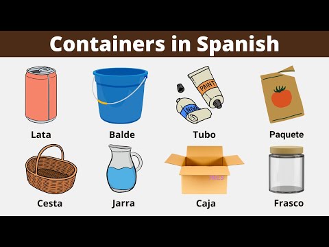 Containers Vocabulary in Spanish with pictures!