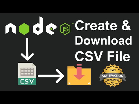 How To Create CSV File And Download In Node, Express JS | Create CSV In ...
