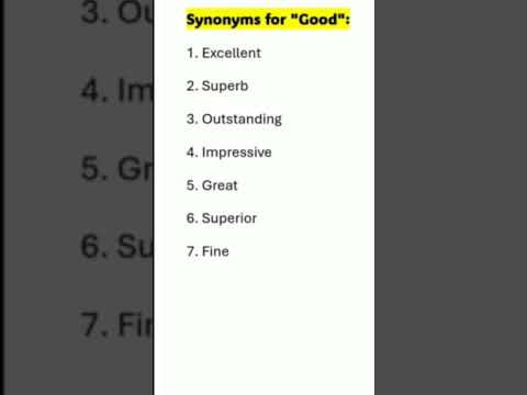 Synonyms for Good #englishlanguagetest