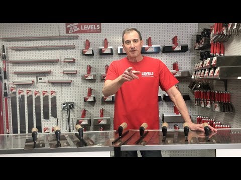 Curved Drywall Trowels by LEVEL5 Tools | Triple-Hardened Gold Stainless Steel