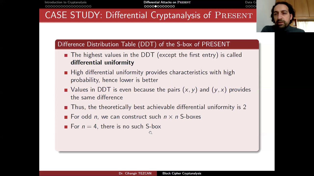Applied Cryptology 5.3: PRESENT's Differential Cryptanalysis
