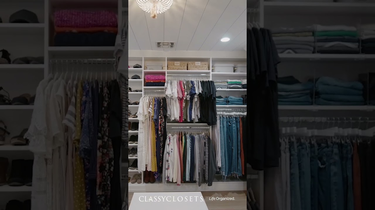 White Custom Closets with Shaker Doors