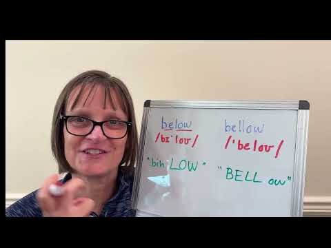 How to Pronounce Below and Bellow