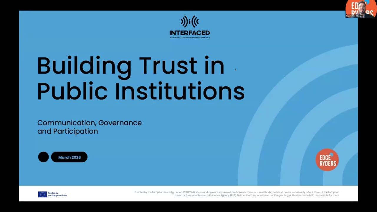 Online Panel: Building Trust in Public Institutions - INTERFACED