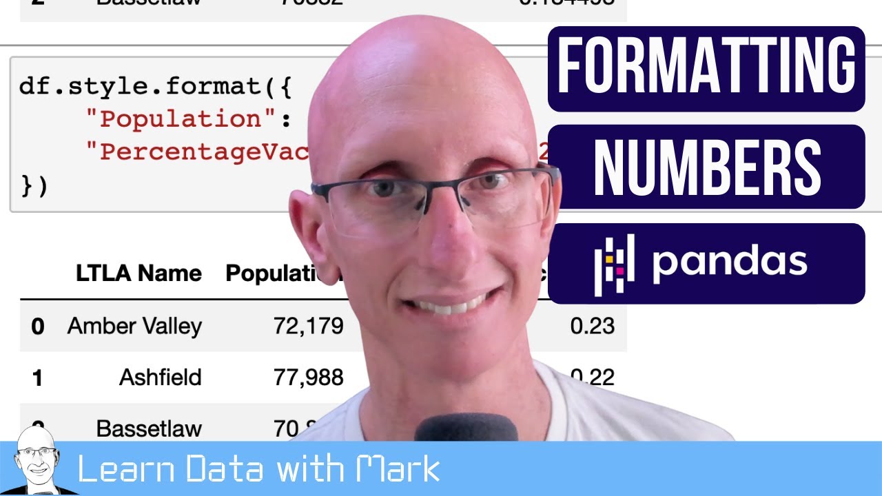 Formatting numbers in Pandas DataFrames