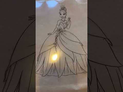 Free Disney art class at #disneyland #tiana #animation #shorts