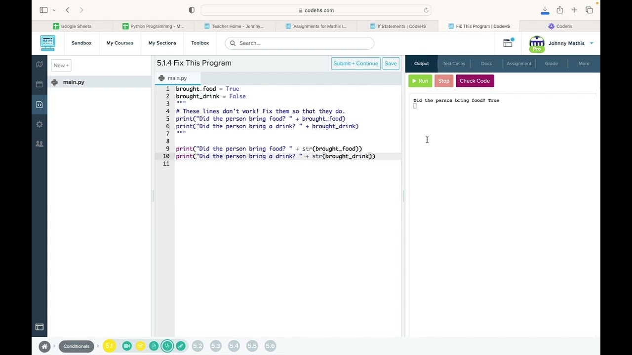 Codehs Python 5.1 Video Tutorial: Booleans