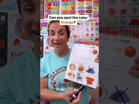 Learn the color orange - preschool activities #shorts #lessontoddler #colors