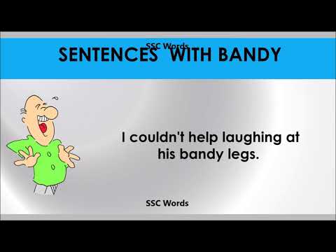 Bandy # Improve English # Meaning and 5 sentences # GRE CAT GMAT word # SSC Words