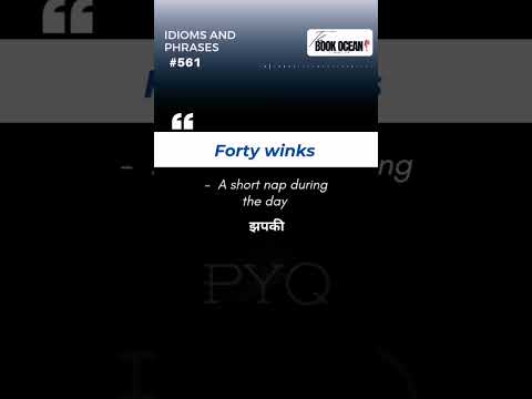 Forty winks - IDIOMS AND PHRASES #561 @TheBookOcean #shorts