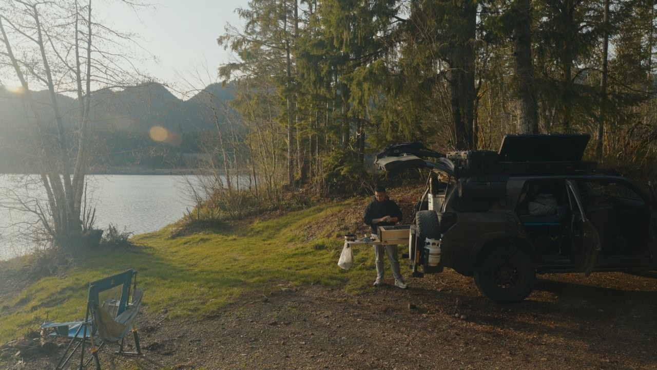 Solo Camping in Olympic National Forest in my 4Runner | River and Lake Camp