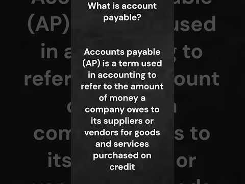 What is account payable(AP) #learning #finance #account #subscribe