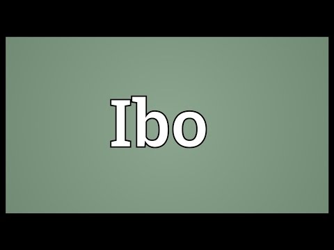 Ibo Meaning