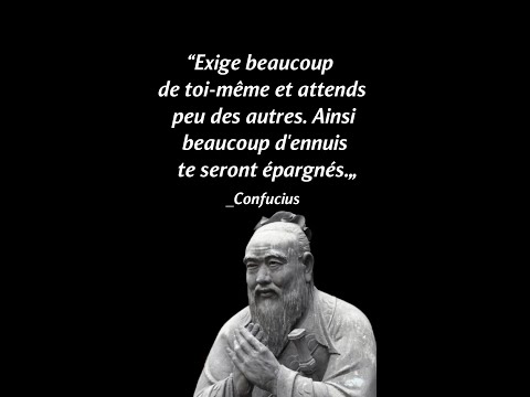 Confucius : Citations pour TRANSFORMER SA VIE