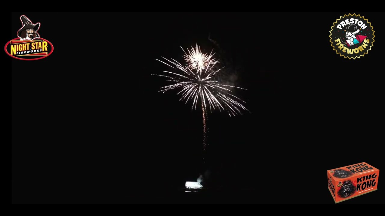 Night Star Fireworks King Kong - King Kong Compound Cake 78 Shots - Preston Fireworks