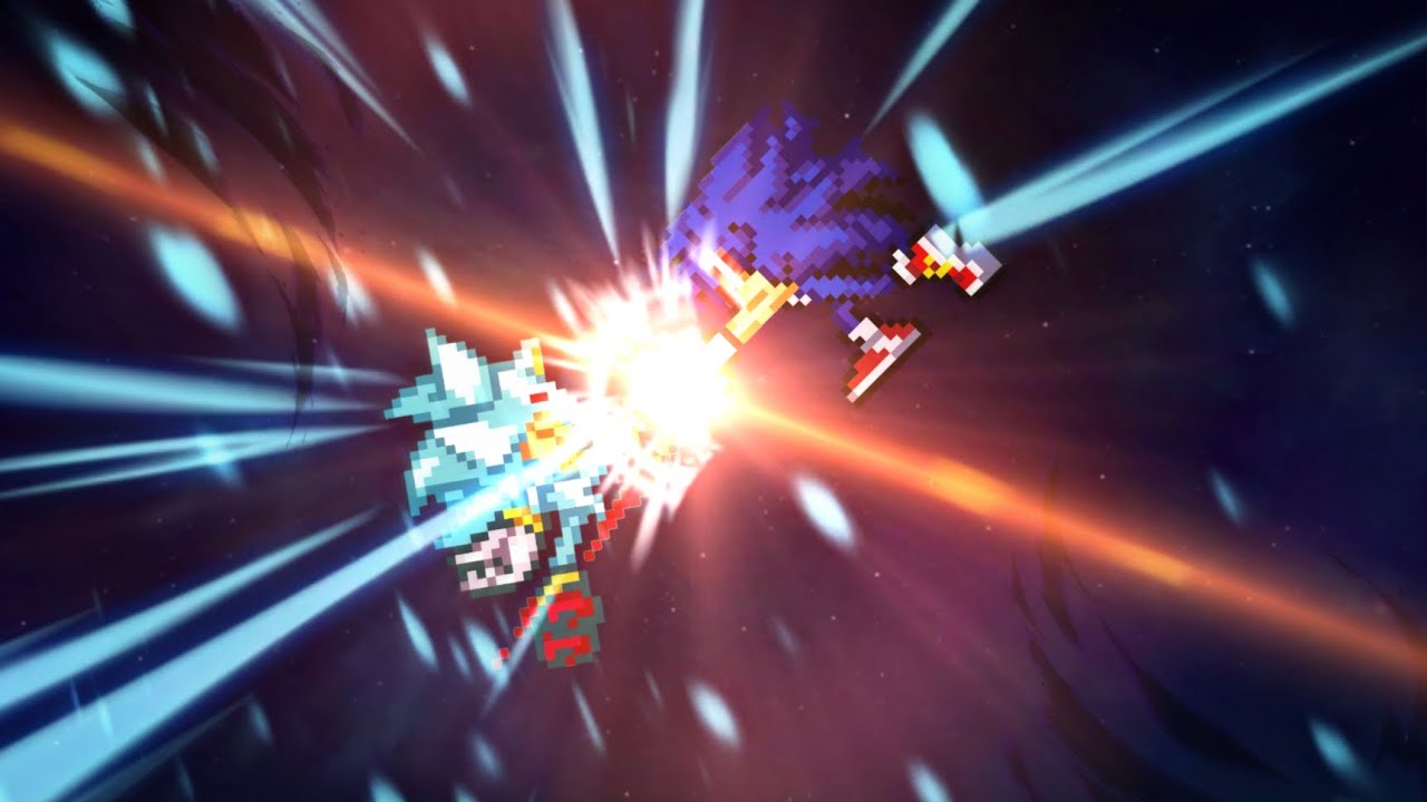 Super Sonic 4 Vs Super Shadow Blue | Short Animation |