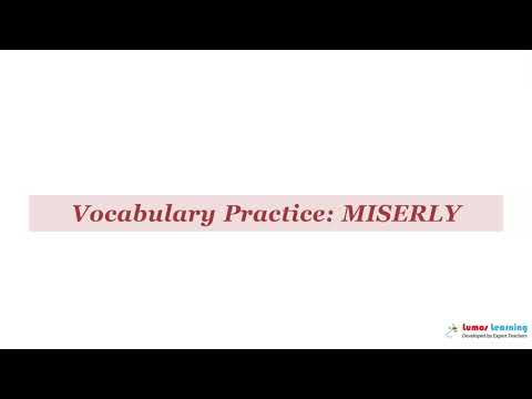 MISERLY - Definition, pronunciation, grammar, meaning - Practice grade 11 vocabulary
