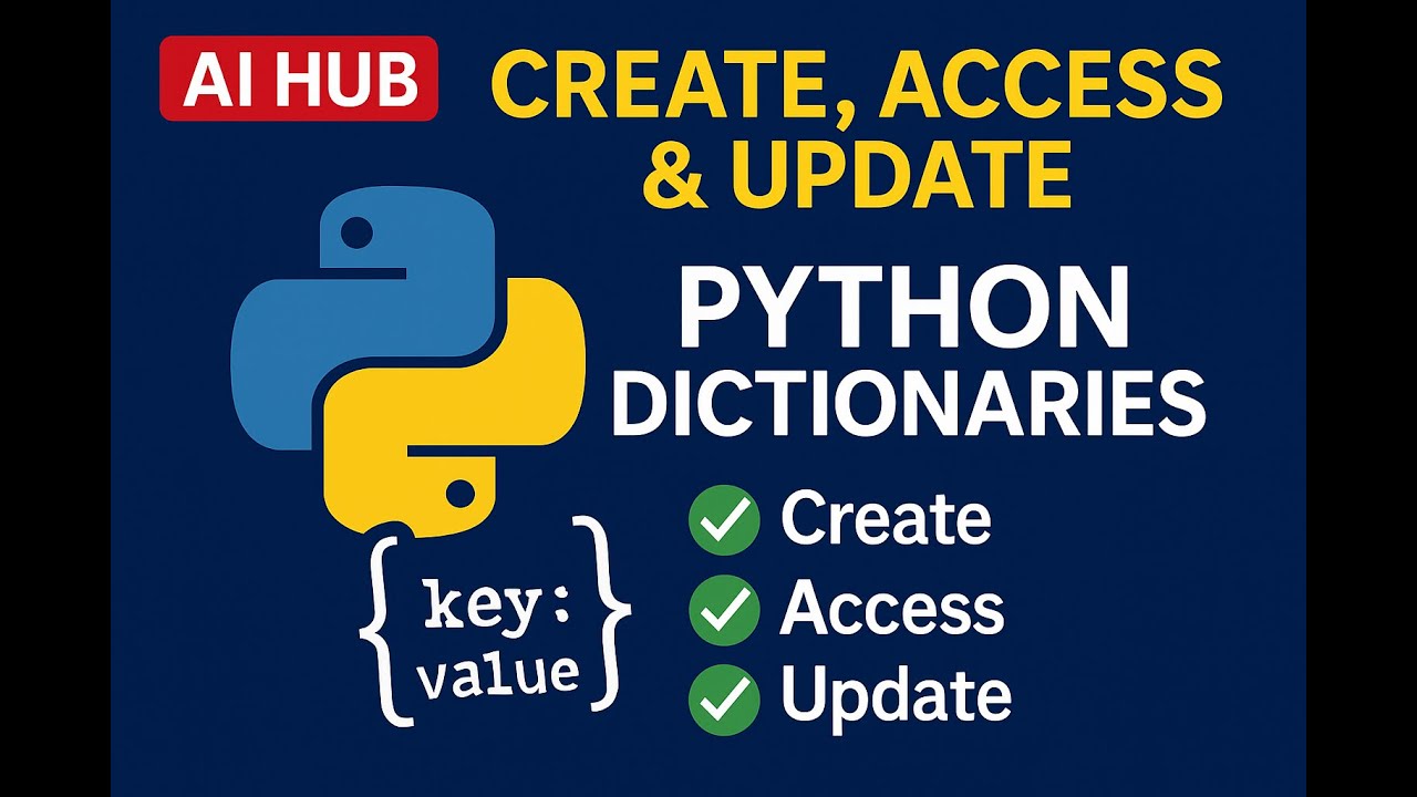 Python Dictionary Tutorial | Video 1| Create, Access, Update, and More