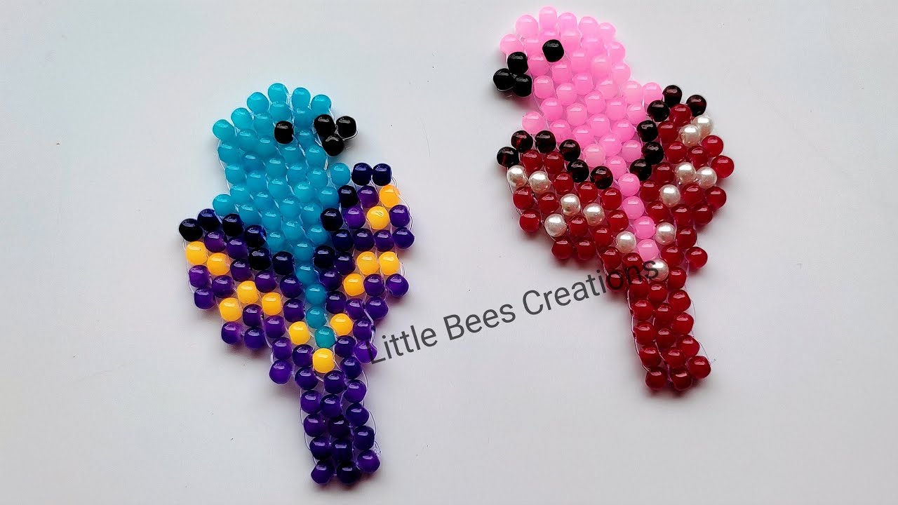 Beaded Bird | Making beaded bird keychain tutorial