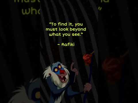 Learning from The Lion King - Rafiki's Quotes | #nostalgia #simba #rafiki