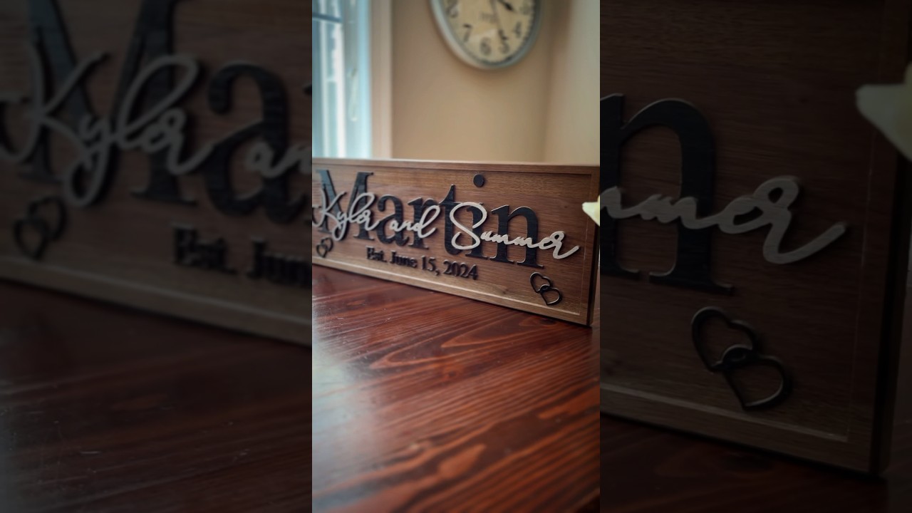 Creating a raised text on text wedding sign!