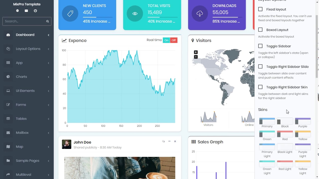 Mix Pro Analytics - Bootstrap Admin Dashboard