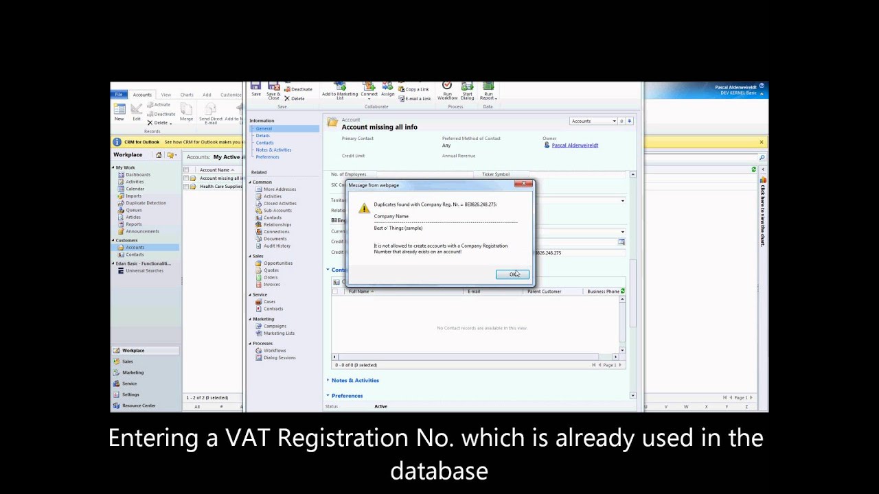 Edan Add-on Basic - VAT Registration No. check