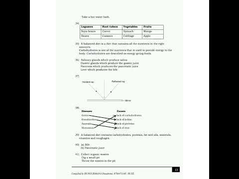 P6 National Exam 2022-2023 Marking guide Questions and answers