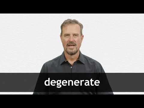 DEGENERATE - Definition & Translations | Collins English Dictionary