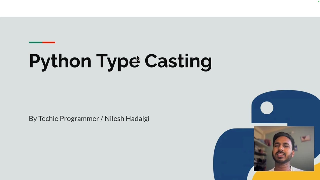 Type Casting in Python  by techie Programmer