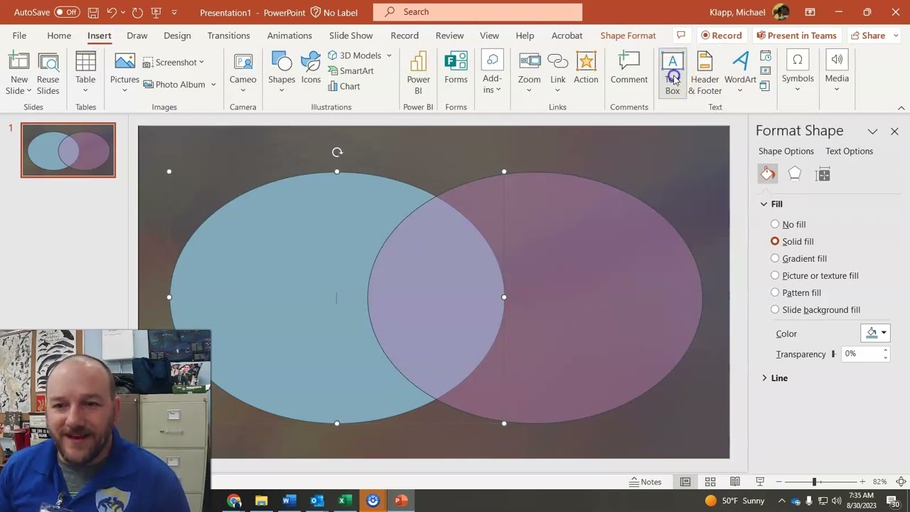Making a Venn Diagram in PowerPoint