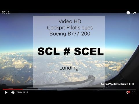 Cockpit | Landing ✈ SANTIAGO ( SCL / SCEL ) Chile  ✈ B777 - RWY17L [HD]