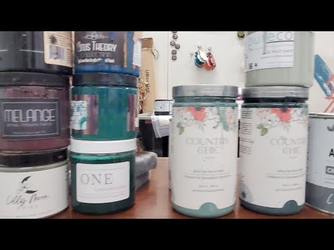 Live painting with Brushed by Brandy, comparing furniture paint brands