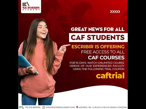 Escribir Academy | ICAP CAF Free Lectures - Complete Access - Code "caftrial"