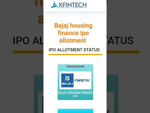 bajaj housing finance ipo allotment #ipo #ipoallotmentstatus #bajajhousingfinance #kfintech #bajaj