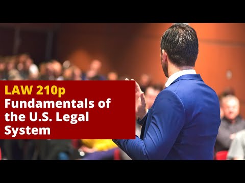 LAW 210- Fundamentals of the U.S. Legal System