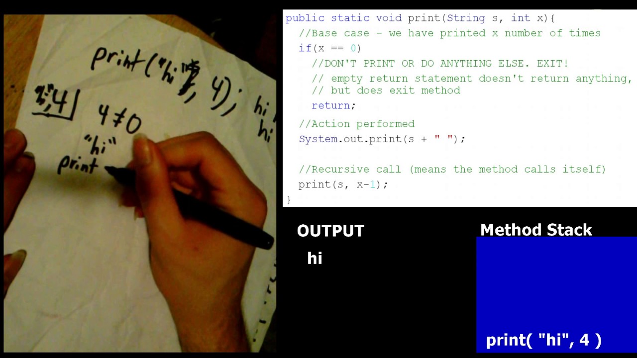 Recursion Tracing - Print