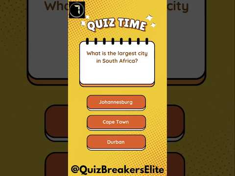What’s the Largest City in South Africa? 🇿🇦🏙️ Can You Guess? #Shorts