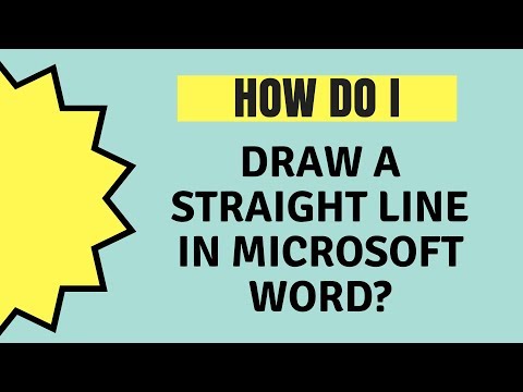 How Do I Draw a Straight Line in Word?