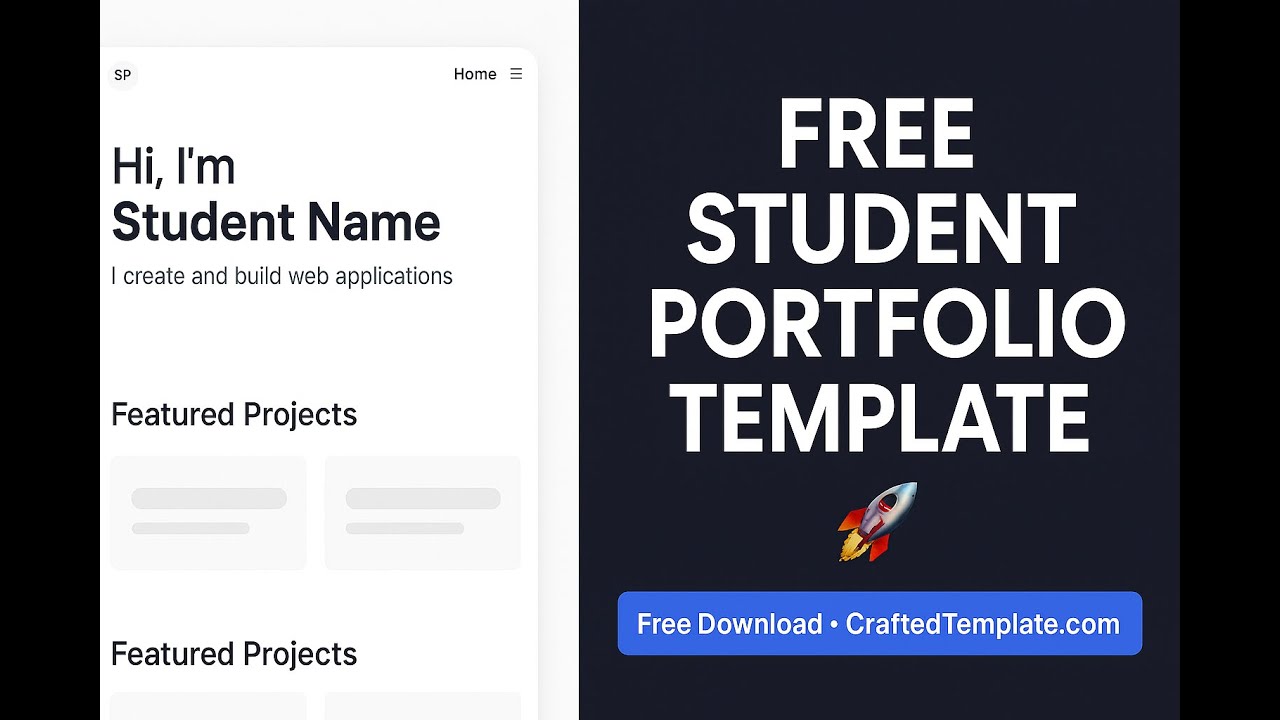 Student Portfolio Template — Free Responsive Website (HTML, CSS, JS)