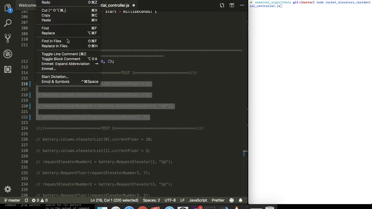 Rocket Elevators Residential Controller written in javascript
