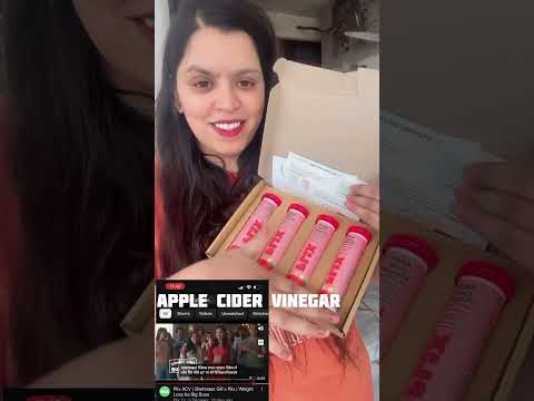 Plix Apple cider vinegar tablet review π€weight loos |shehnaaz gill| #weightloss #shorts
