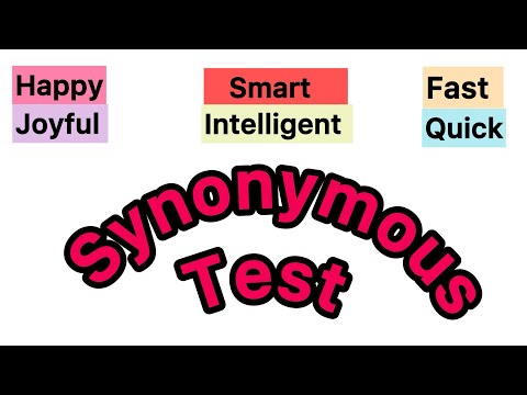 Synonyms Test For Beginners