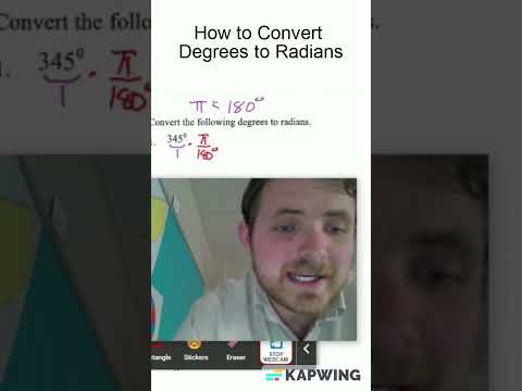 How to Convert Degrees to Radians #shorts #trigonometry #unitcircle #maths #math #radian