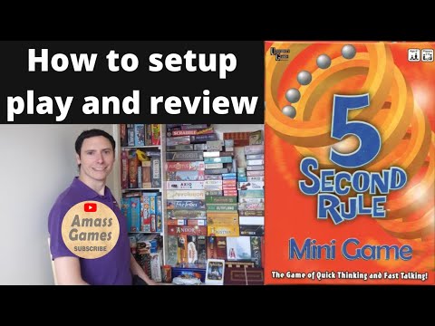 5 Second Rule mini game party trivia board game how to setup play and review AmassGames #fun #party