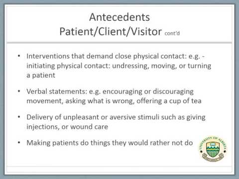 Unit 3 violence in the OT workplace Sources & Antecedents