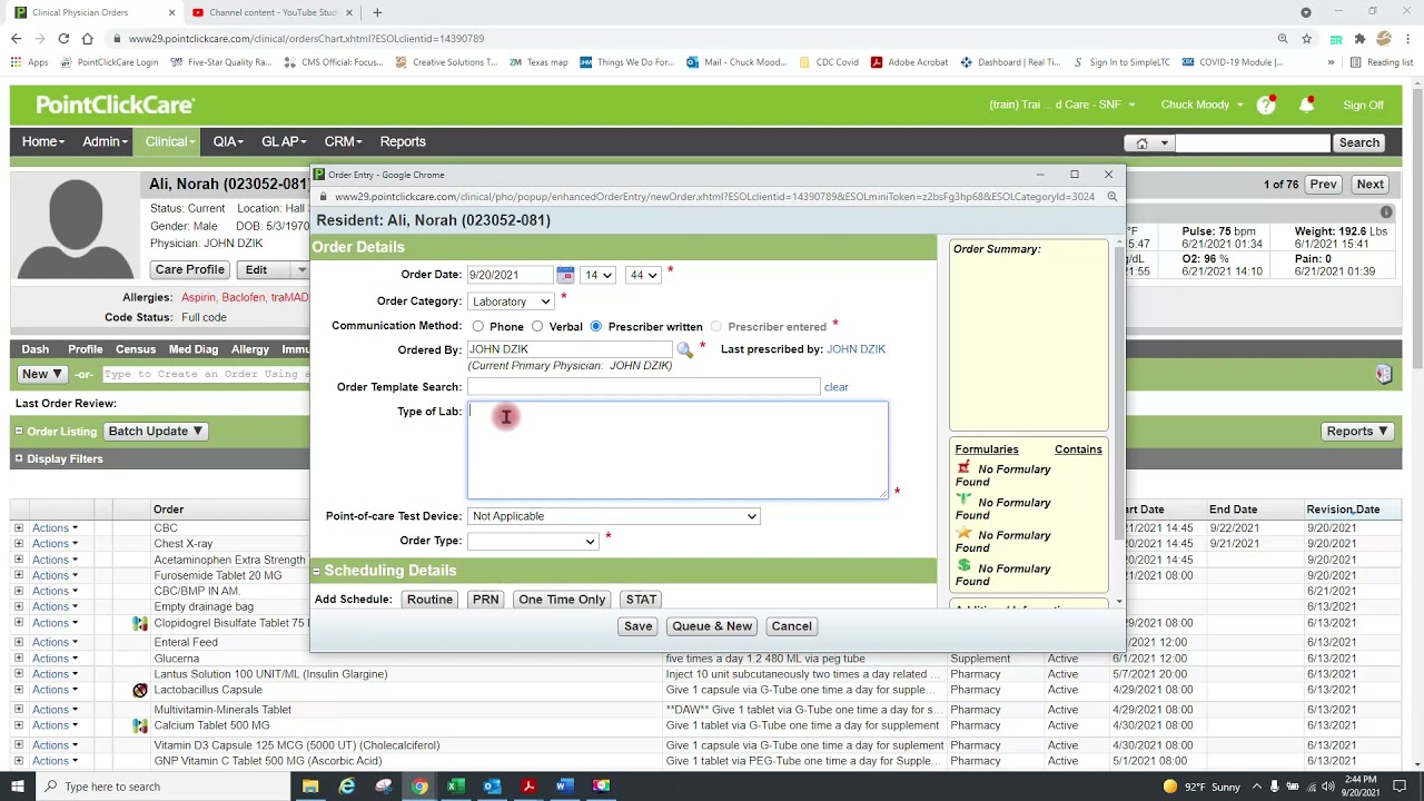 Orders   Entering Diagnostic and Lab Orders